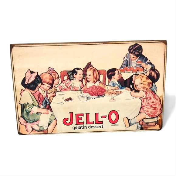 Vintage | Kitchen | Vintage Jello Pudding Advertising Marketing Wooden ...